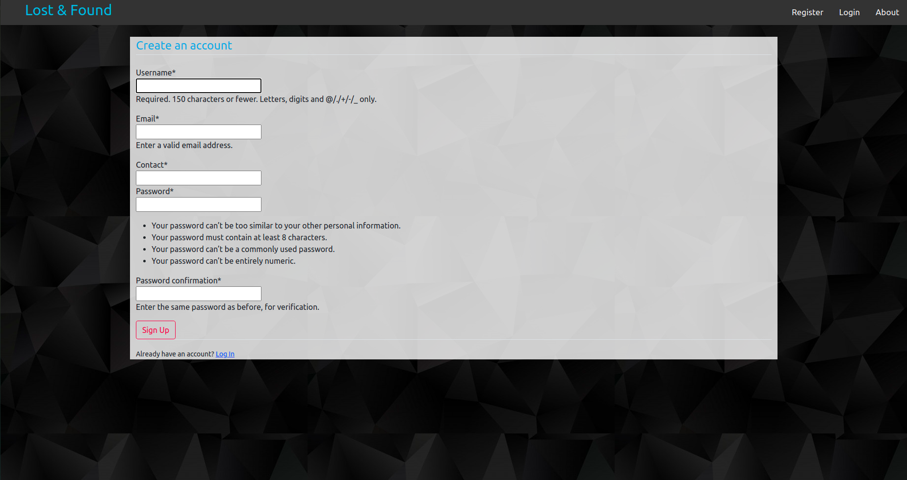 GitHub - chinmayparekh/LostAndFound: web-based lost and found platform ...