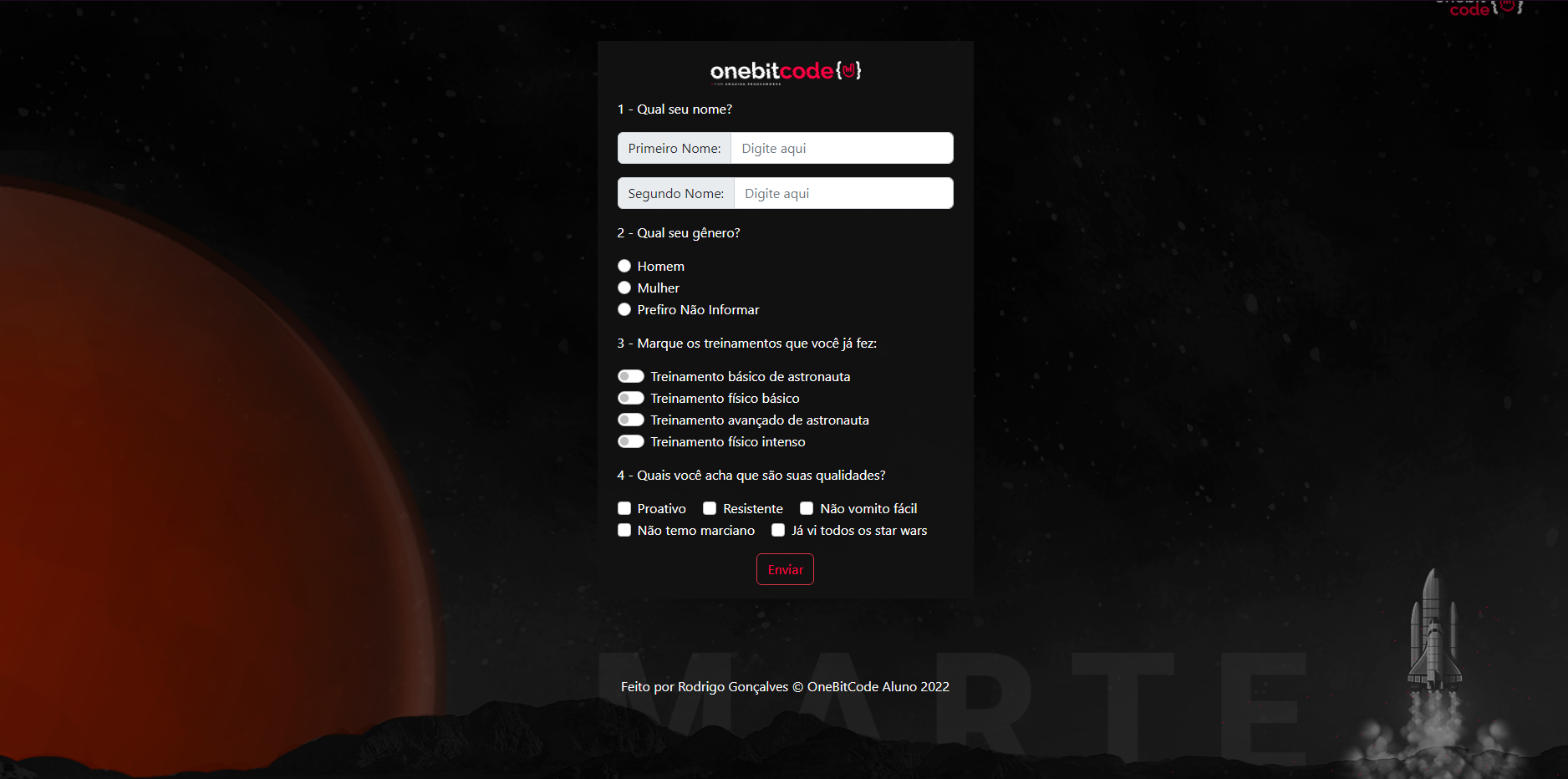 Github Rodrigolopes44landingpageonebitcode Landing Page De Formulário Apenas Visual 