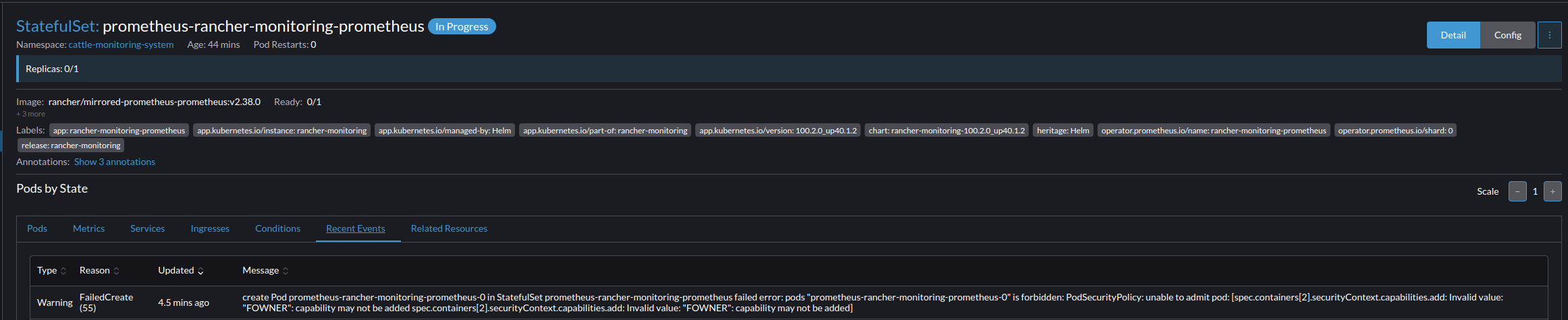[BUG] Unable to upgrade to rancher-monitoring from 100.1.3+up19.0.3 to 100.2.0+up40.1.2 · Issue ...