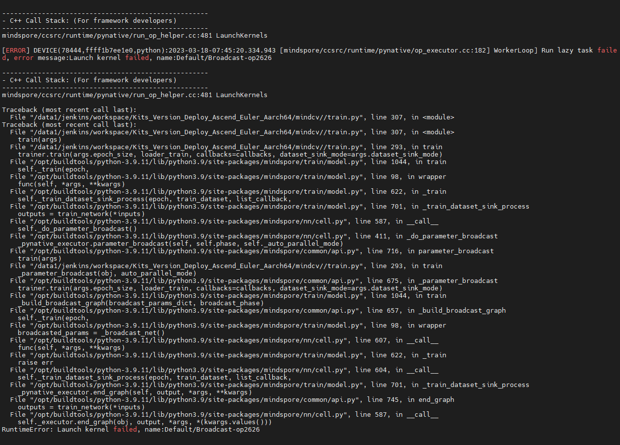 [resnet_152] [Ascend910] [PYNATIVE] Distributed train failed · Issue #555 · mindspore-lab/mindcv ...