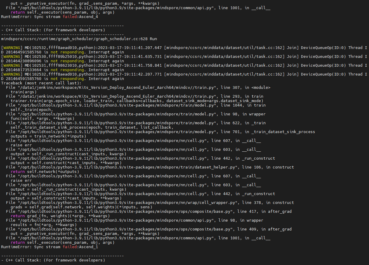 [res2net_101_v1b] [Ascend910] [PYNATIVE] Distributed train failed ...