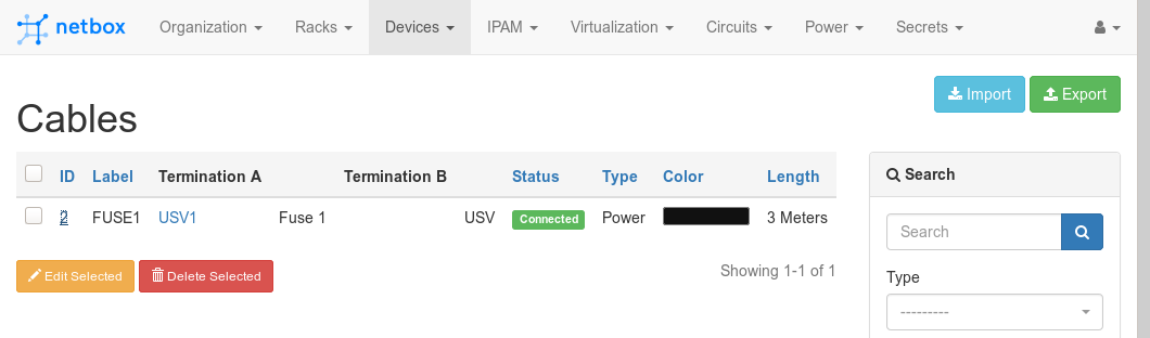Power Feed Cable bulk edit gives failed validation · Issue #3312 · netbox-community/netbox · GitHub