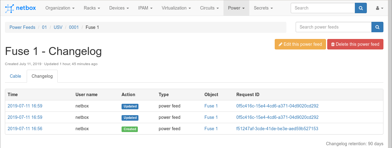 Power Feed Cable bulk edit gives failed validation · Issue #3312 · netbox-community/netbox · GitHub