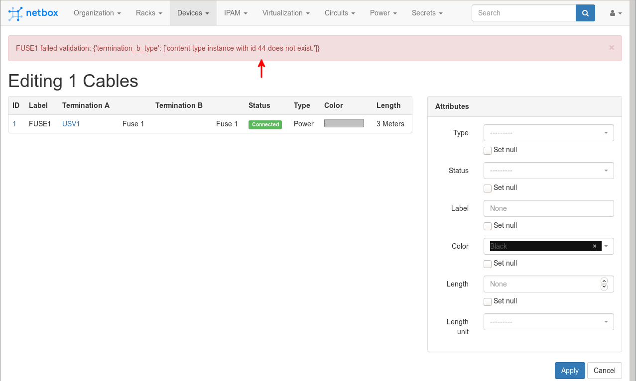 Power Feed Cable bulk edit gives failed validation · Issue #3312 ...