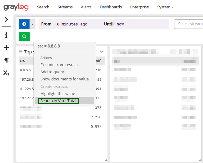 Search In Virustotal Link Built In Graylog · Issue 11700 · Graylog2graylog2 Server · Github