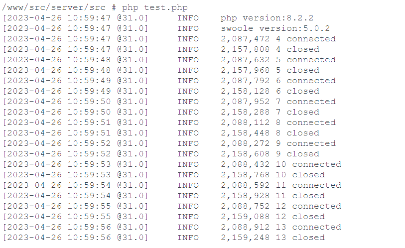 Websocket协程服务端 每次请求都会有160字节内存无法释放 · Issue 5036 · Swoole Swoole Src · Github