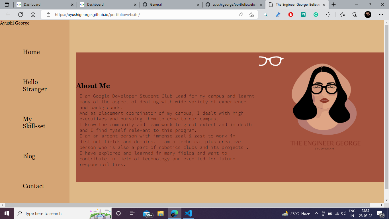 GitHub - ayushigeorge/portfoliowebsite: This is my official Static Portfolio Website