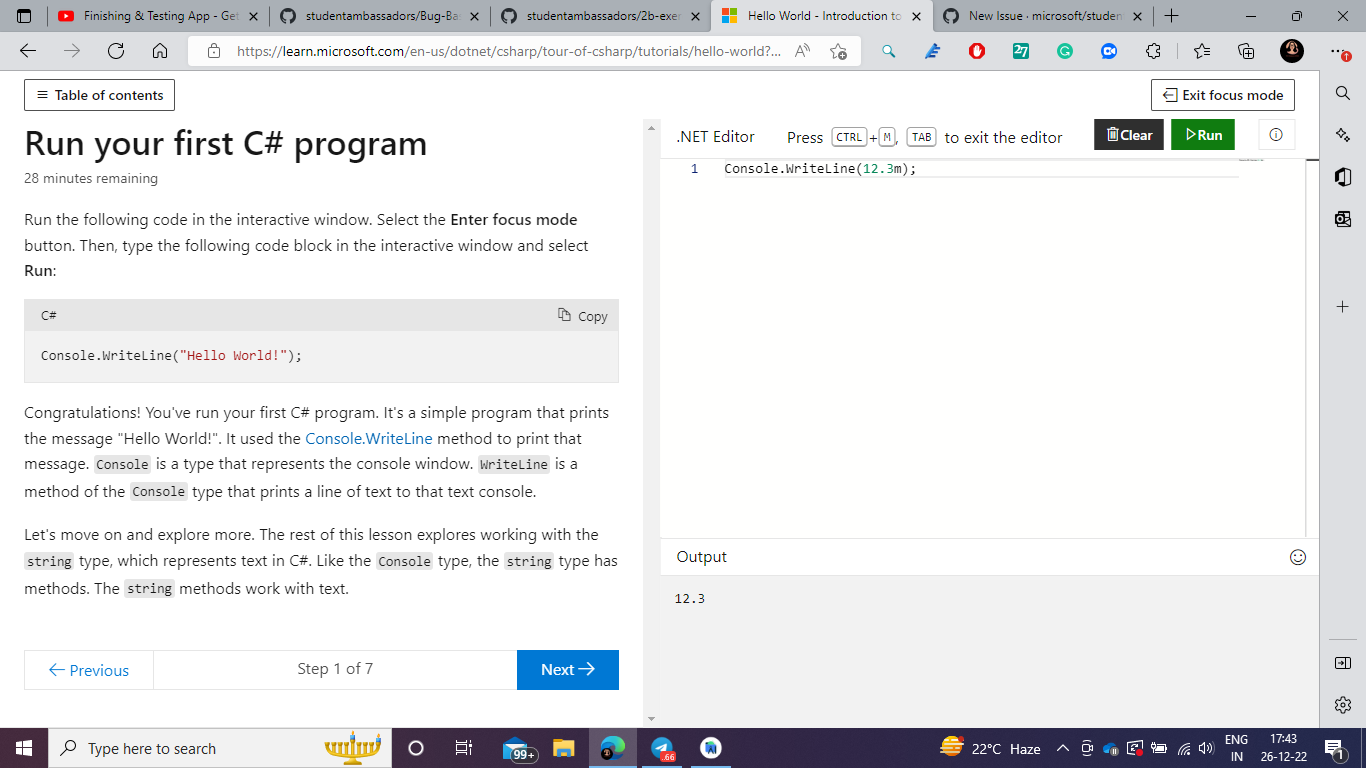 literal suffix 'm' is not needed · Issue #106 · microsoft/studentambassadors · GitHub