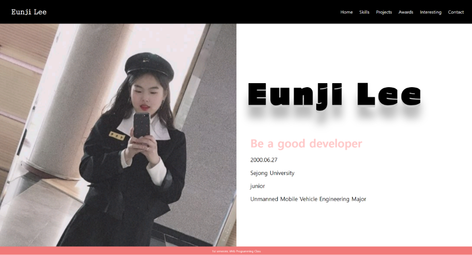 GitHub - eunsiver/myHomepage: About me