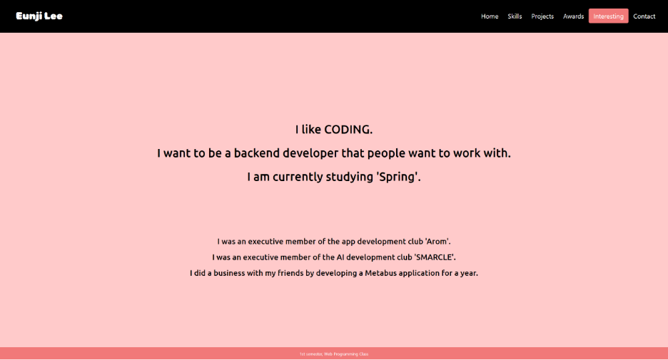 GitHub - eunsiver/myHomepage: About me