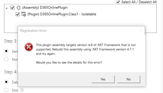 Registering plugins targeting .NET Framework version 4.8 · Issue #301 · microsoft/PowerPlatform ...