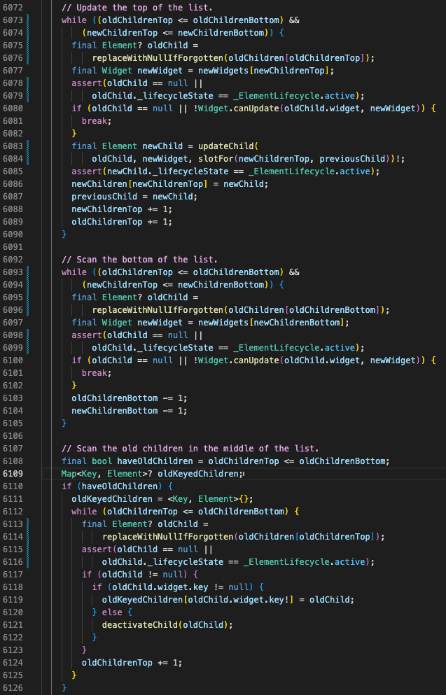 `RenderObjectElement.updateChildren` method produces inconsistent result. · Issue #115845 ...