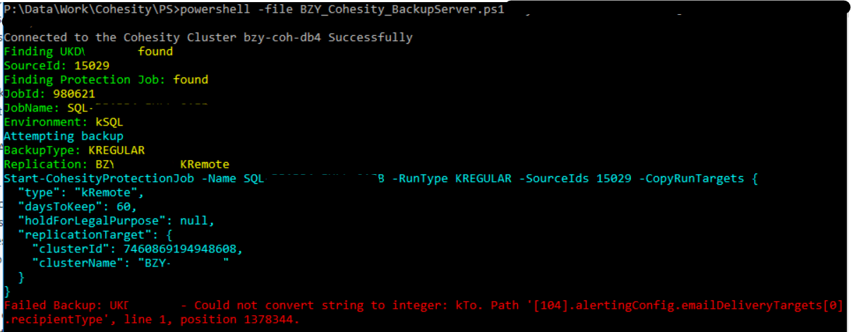 Start-CohesityProtectionJob errors · Issue #203 · cohesity/cohesity ... Start-CohesityProtectionJob errors · Issue #203 · cohesity/cohesity ...