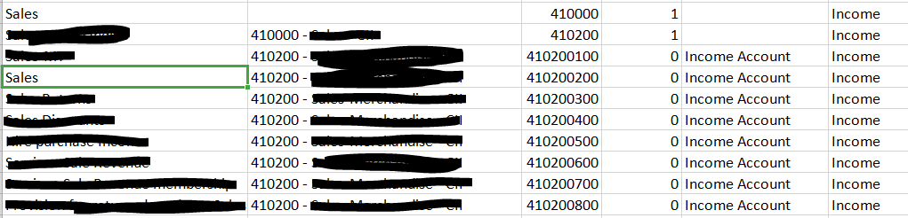 Chart of Accounts Importer acts funny when child account name is the same as parent account name ...