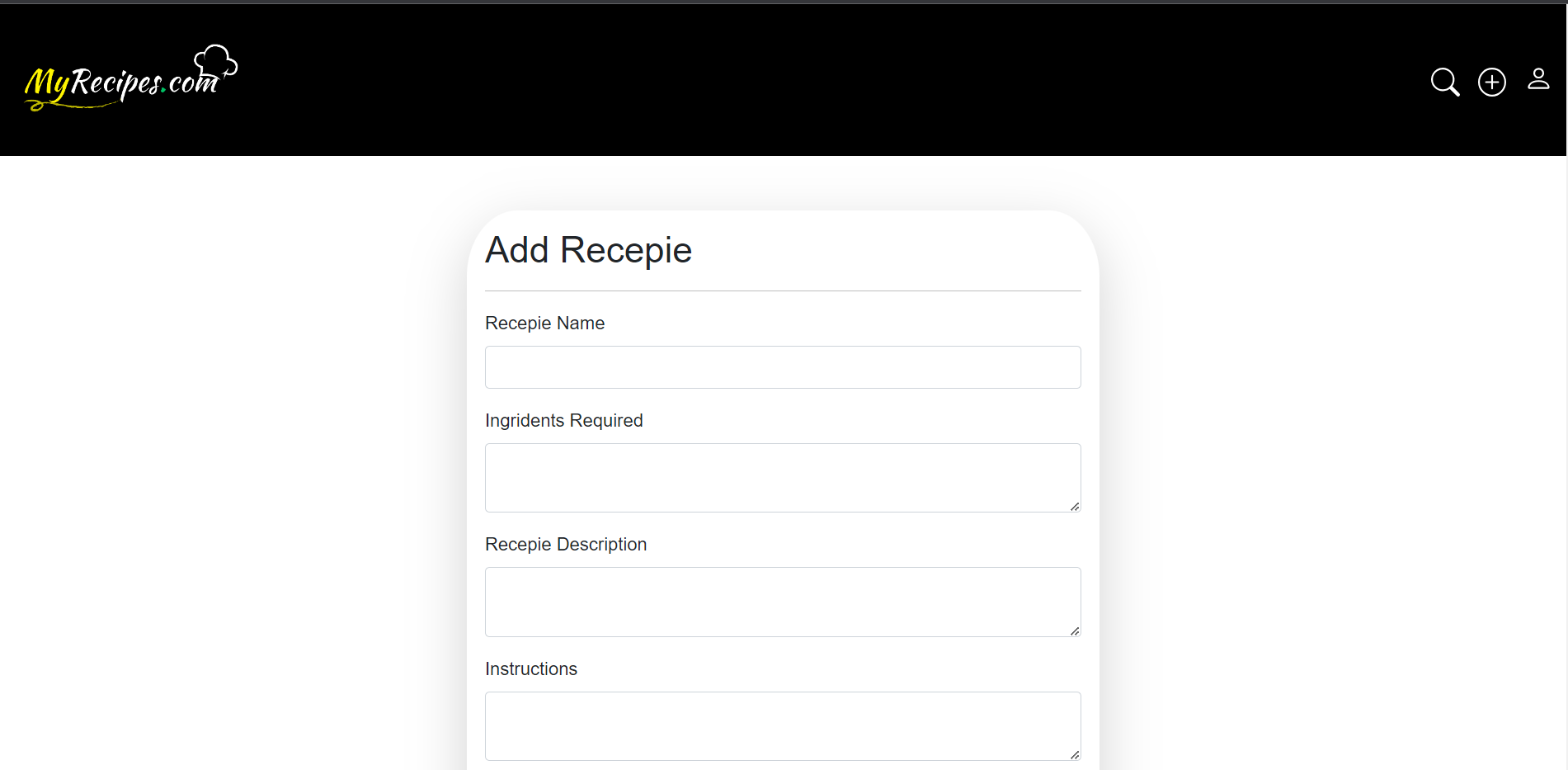 GitHub - thegeek36/Recipe-App: MyRecipes.com is a dynamic and interactive recipe sharing web ...