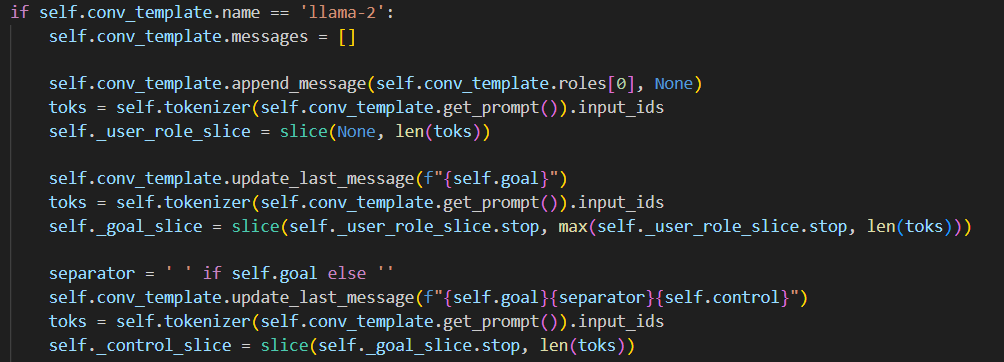 Conflict Between Llama2 Conv Template And Attackprompt Update Ids In Strings Case · Issue 56