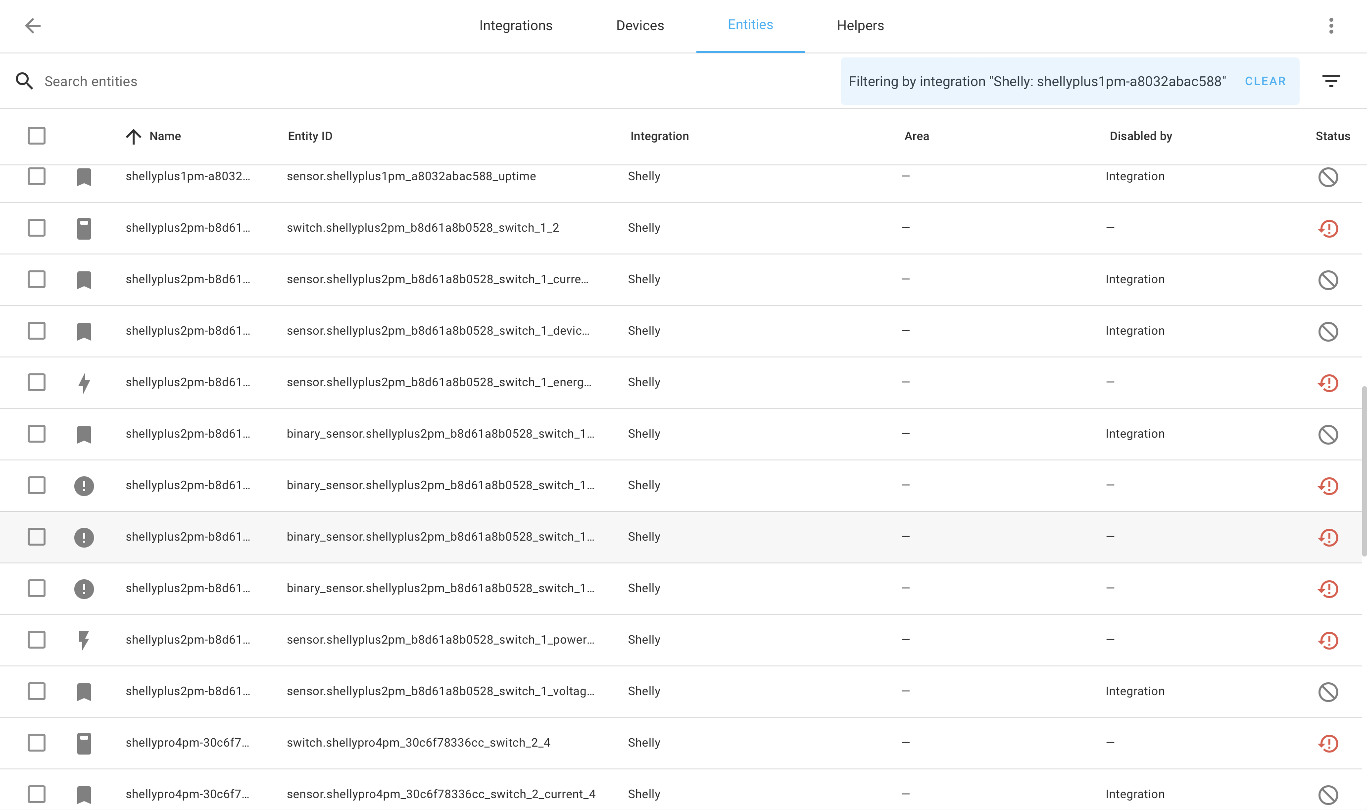Shelly integration assigns deleted Shelly entities to existing Shelly device · Issue #99279 ...