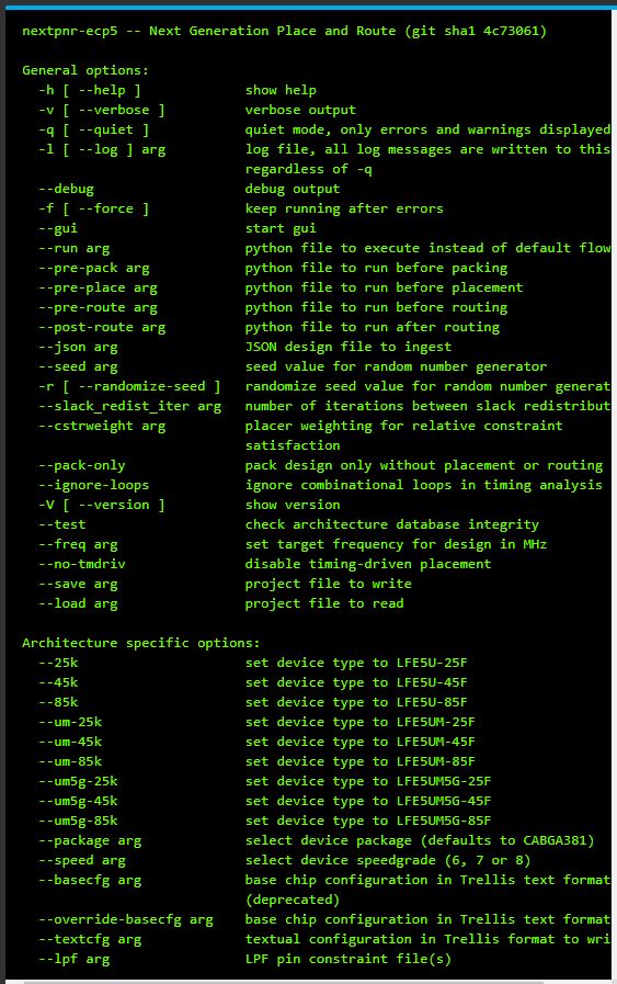 nextpnr "Target frequency" always 12.00MHz irrespective of the actual FPGA Clock frequency used ...