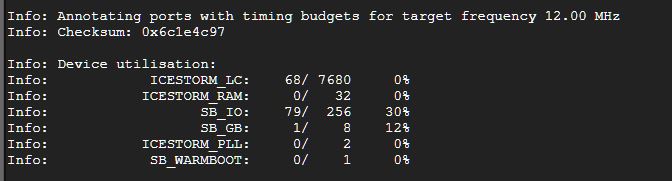 nextpnr "Target frequency" always 12.00MHz irrespective of the actual FPGA Clock frequency used ...