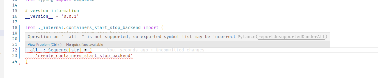 False positive for reportUnsupportedDunderAll when using tuple · Issue ...