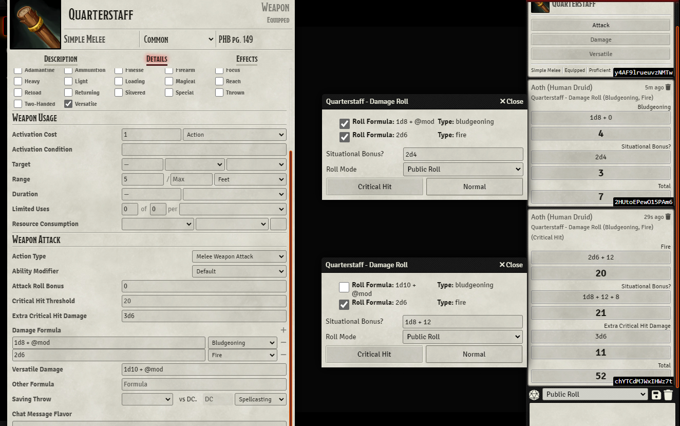 Explore Splitting Damage Rolls into their constituent parts with v10 chatMessage#rolls · Issue ...