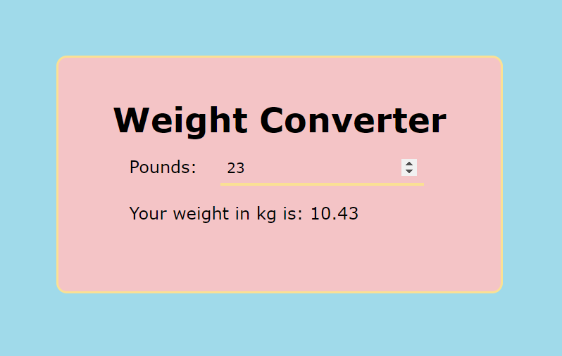 GitHub - paribhandarkar/weight-converter: This project is a weight ...