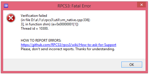 Regression: Fatal error after update from the build v0.0.16-12217 · Issue #10260 · RPCS3/rpcs3 ...