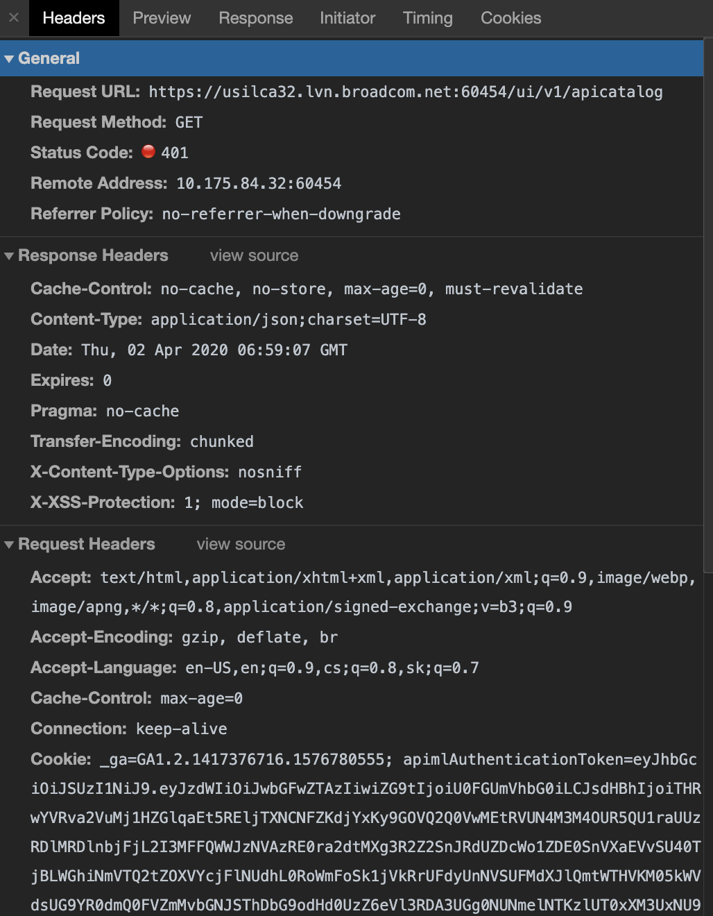 Expired token message when access API Catalog instead of login form · Issue #583 · zowe/api ...