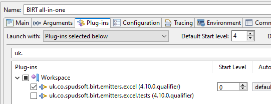 Cannot start All-in-one from inside Eclipse IDE (used for building BIRT) · eclipse-birt birt ...