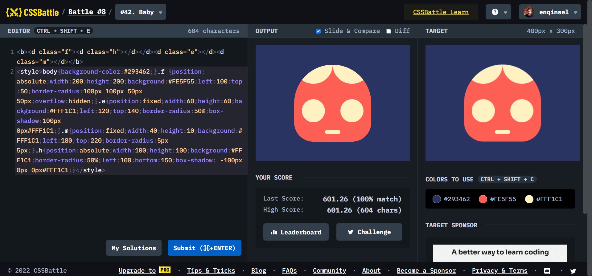 GitHub - enqinsel/cssBattle.dev: cssbattle solutions