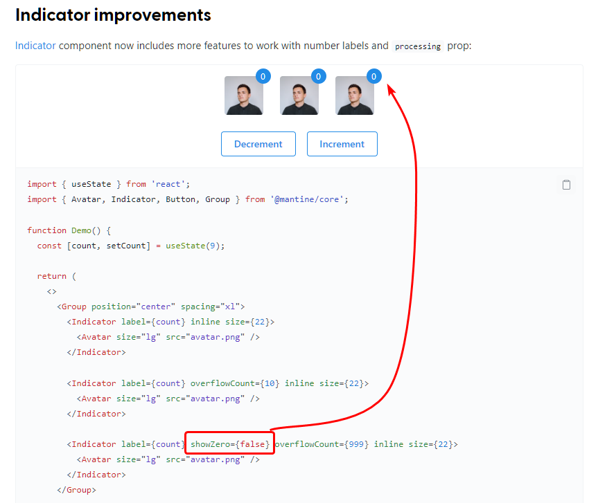 Indicator Example And Showzero Prop · Issue 2452 · Mantinedevmantine · Github