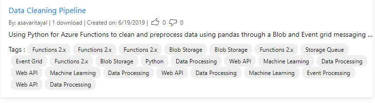 Remove duplicate tags · Issue #177 · Azure/ServerlessLibrary · GitHub