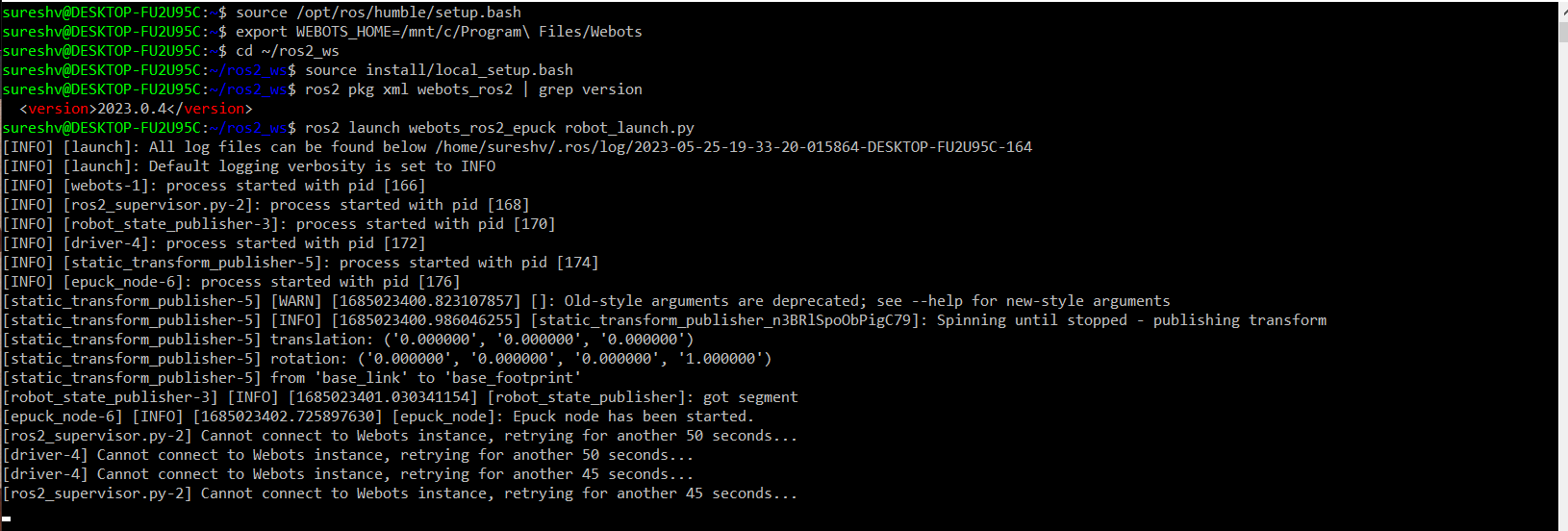 No external controller connection(ROS2 on WLS to Webots on Windows) · Issue #759 · cyberbotics ...