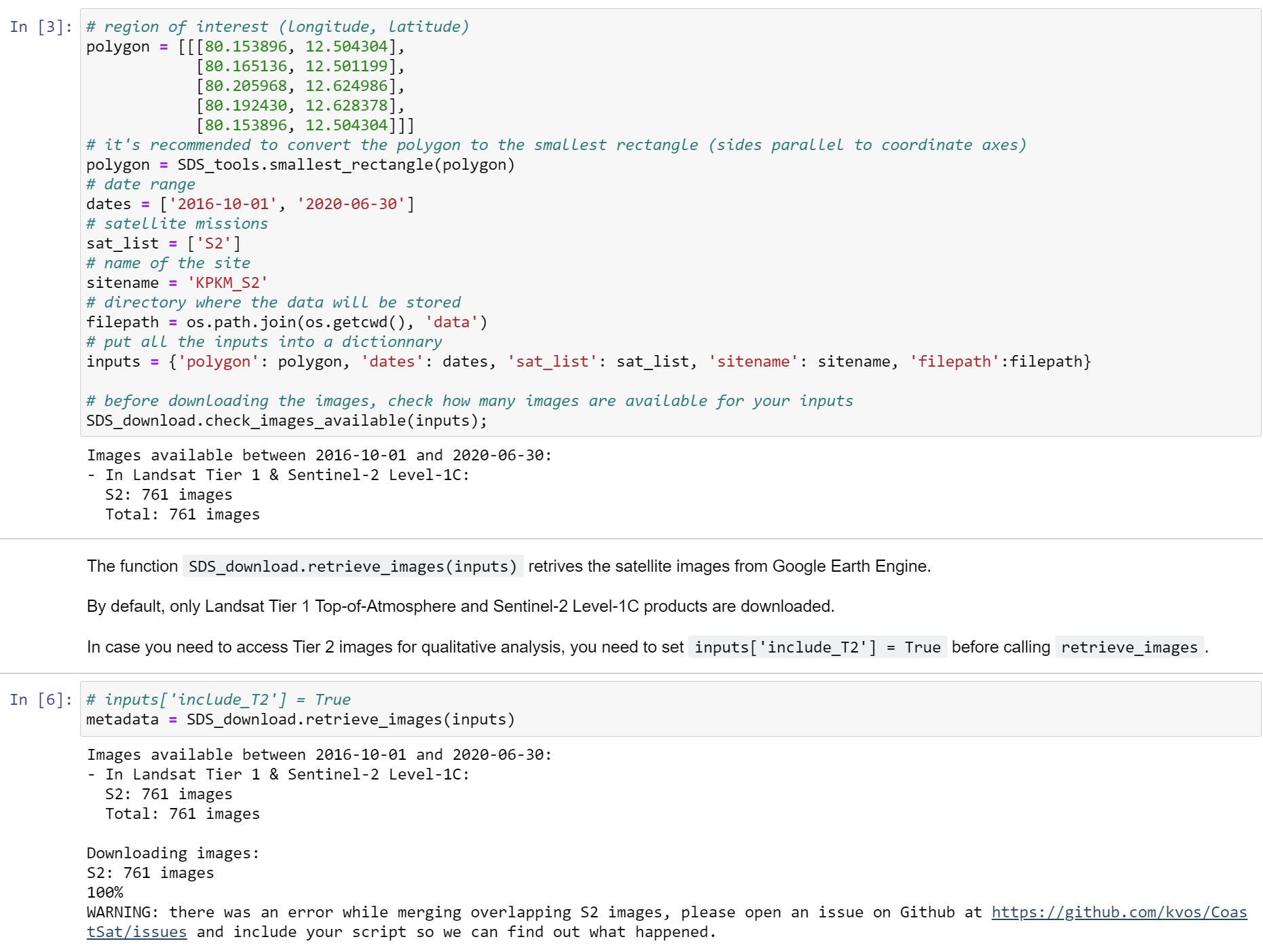 Error while merging overlapping S2 images · Issue #165 · kvos/CoastSat · GitHub