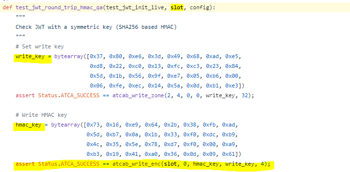 AssertionError while writing secret key on slot 5 · Issue #229 · MicrochipTech/cryptoauthlib ...