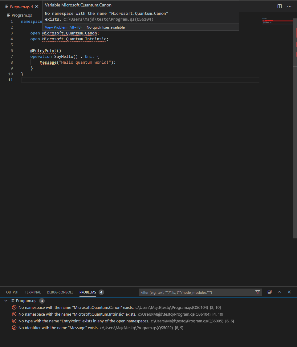 NU5037 error when creating new Q# project. · Issue #966 · microsoft/qsharp-compiler · GitHub