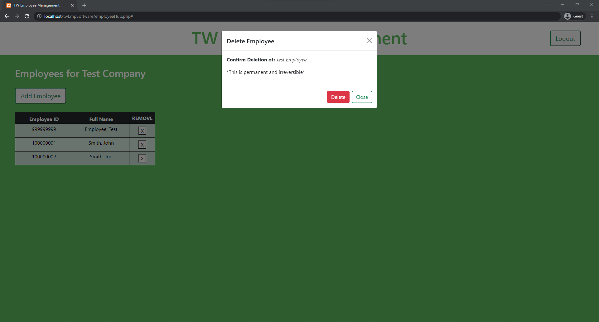 GitHub - taseenw/Employee-Management-System: An easy to use ...