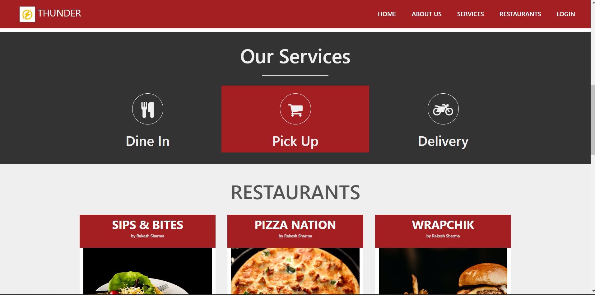 GitHub - ishparmar/thunder-food