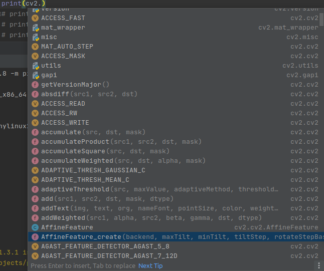PyCharm Cannot Find Cv2 References With The Most Recent Version Opencv Opencv