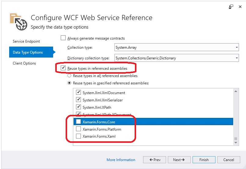 Not possible to create a web service reference in Xamarin Forms shared assembly · Issue #2464 ...