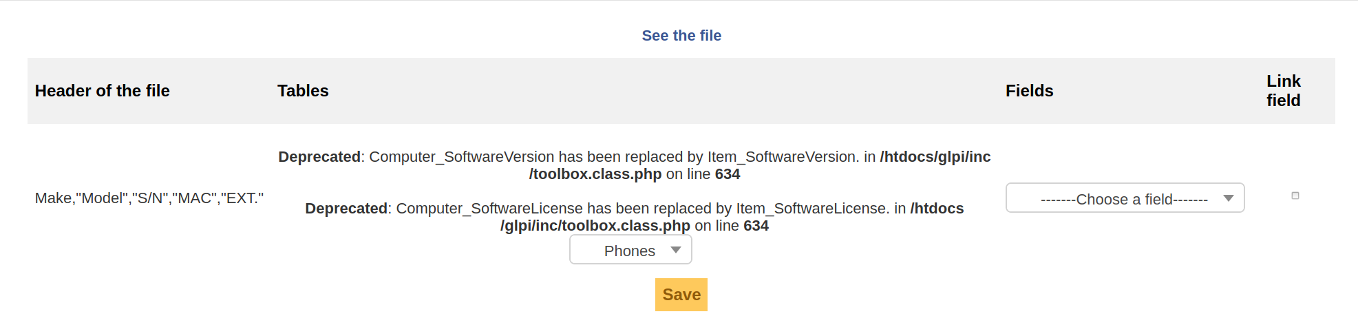 error inside the form · Issue #225 · pluginsGLPI/datainjection · GitHub