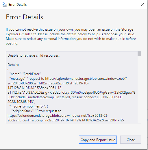 Error while expanding Blob Containers node · Issue #3926 · microsoft/AzureStorageExplorer · GitHub