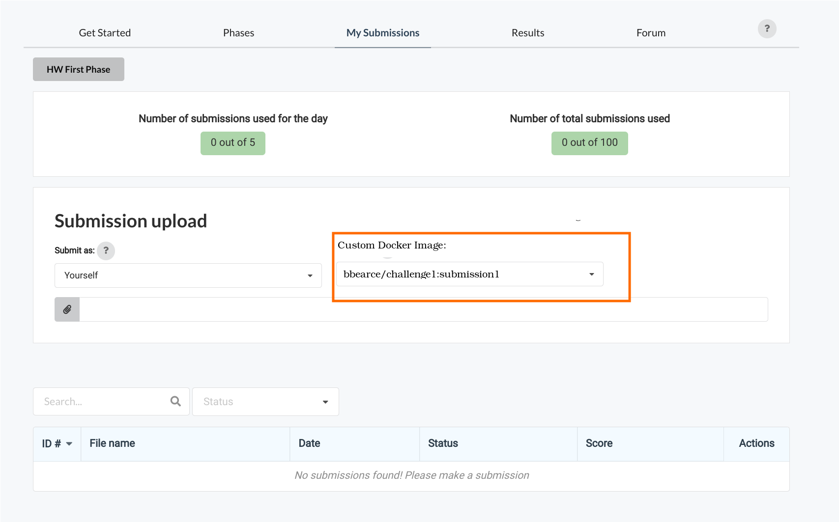 Custom Docker Image for submission · Issue #1149 · codalab/codabench · GitHub