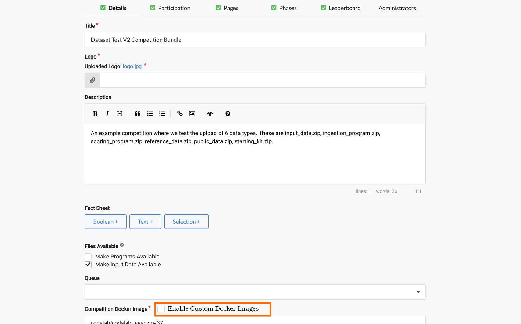 Custom Docker Image for submission · Issue #1149 · codalab/codabench · GitHub