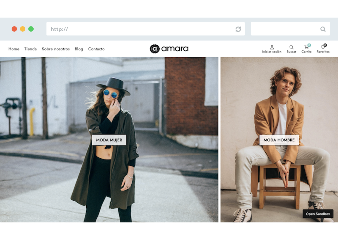 Amara ecommerce - Codesandbox