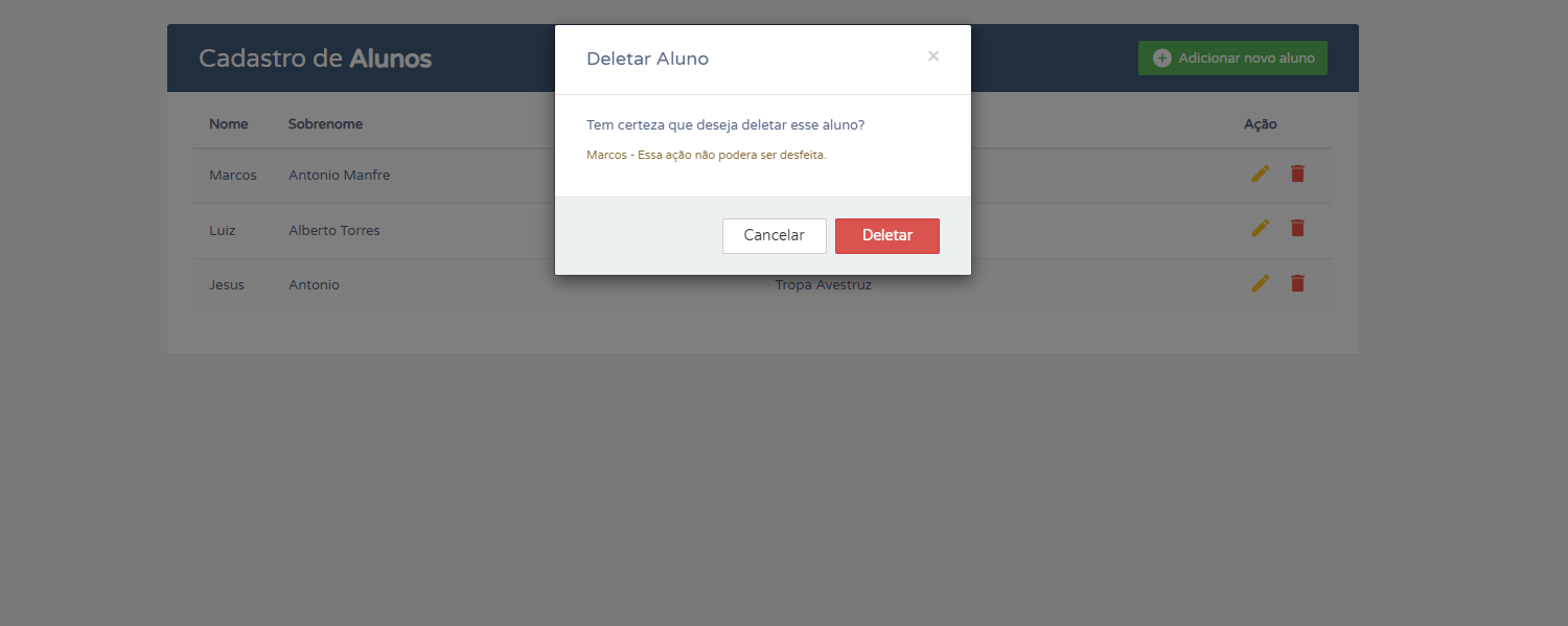 GitHub - marcosmanfre/cadastro_de_alunos: Cadastro de Alunos / CRUD com ...