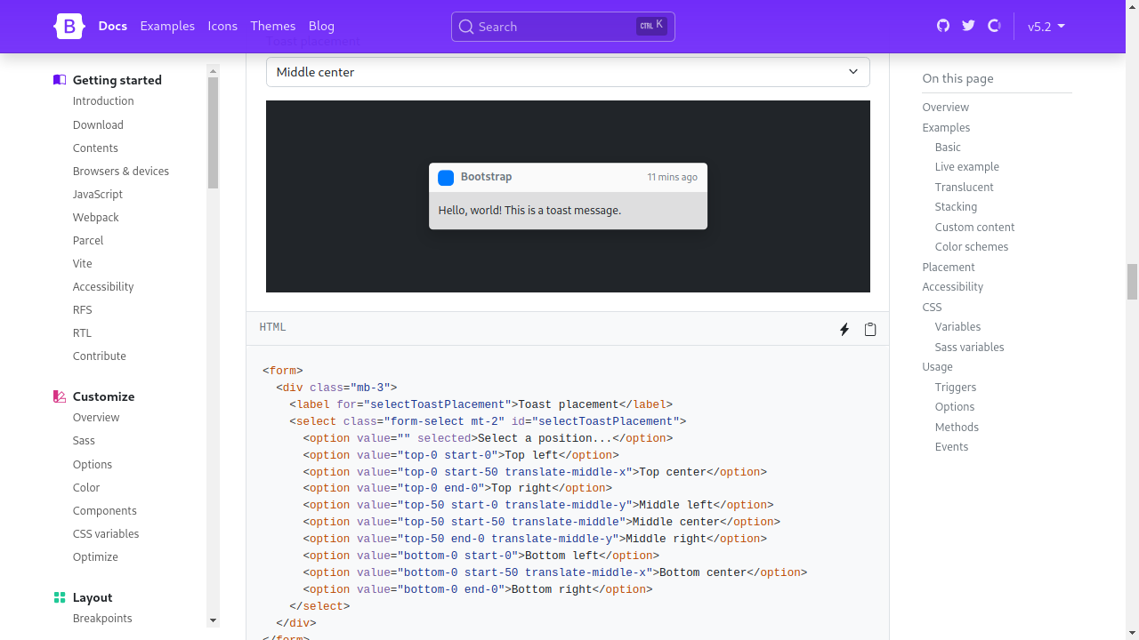 Form Code In Toast Documentation · Issue 37592 · Twbsbootstrap · Github 4366