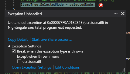 Unhandled exception with TreeViewItem IsSelected · Issue #2303 ...