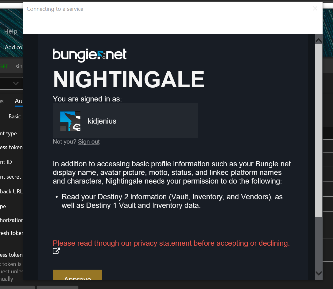 Bungie.net OAuth Leads to "Cannot Connect to Service Error" · Issue #83 · jenius-apps ...
