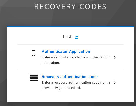 Recovery authentication codes · keycloak keycloak · Discussion #8518 · GitHub